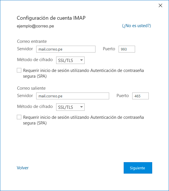 Configuración de cuenta de correo en Microsoft Outlook – IMAP ...